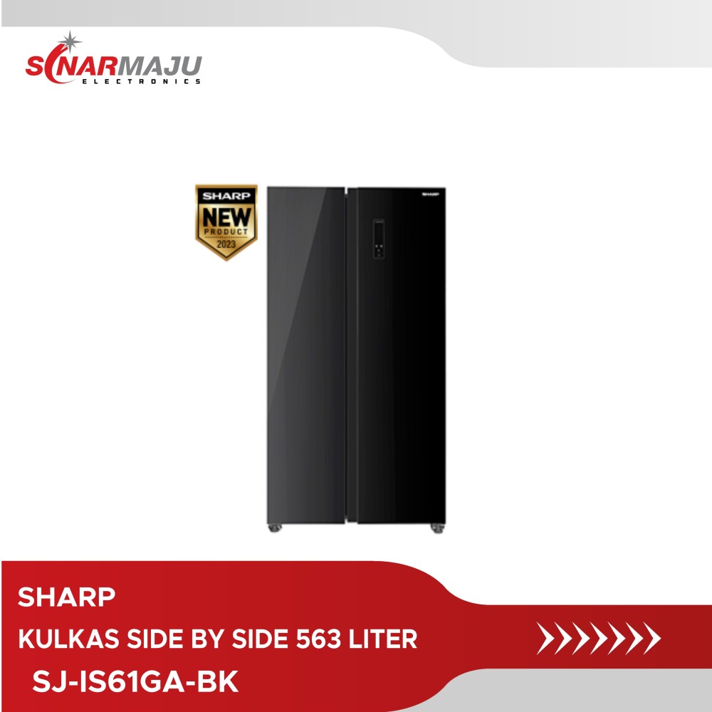 Kulkas Side By Side sharp 563 Liter SJ-IS61GA-BK