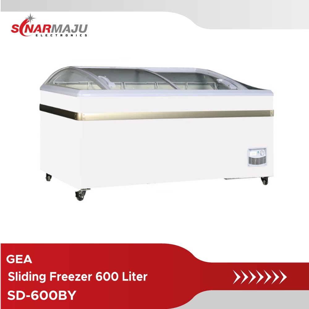 Sliding Curve Glass Freezer GEA 600 Liter SD-600BY