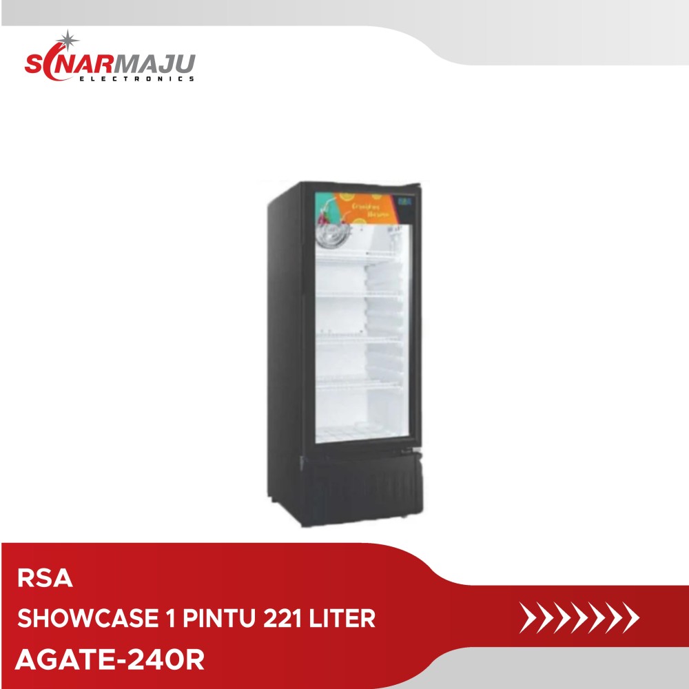 Showcase 1 Pintu RSA 221 Liter Display Cooler AGATE-240R