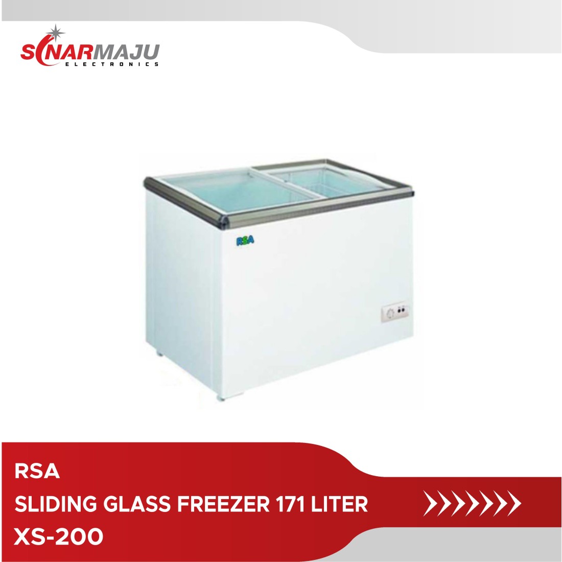 RSA Sliding Chest Freezer 171 Liter XS-200