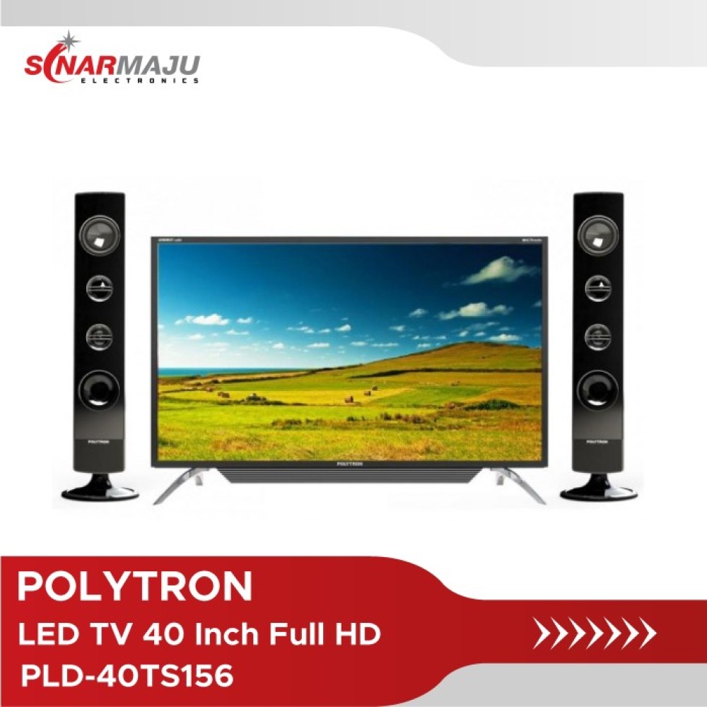 Polytron LED TV 40 Inch Full HD Cinemax Tower Speaker PLD-40TS156