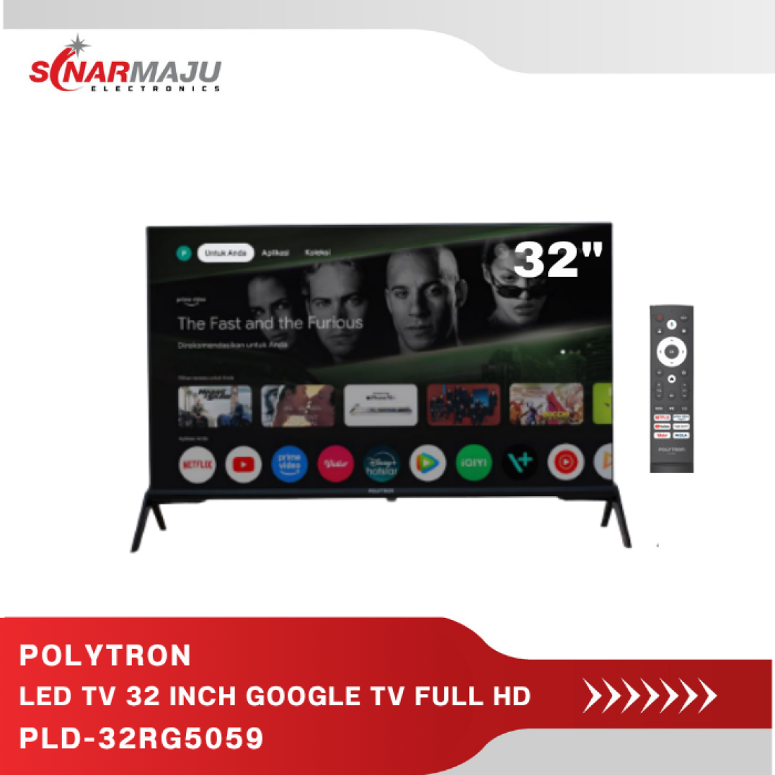 Led TV 32 Inch Polytron Full HD Google TV PLD-32RG5059