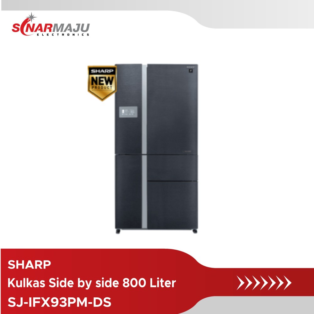 KULKAS SIDE BY SIDE SHARP 800 LITER SJ-IFX93PM-DS