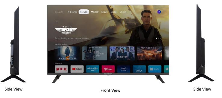 LED TV 43 INCH POLYTRON GOOGLE TV PLD-43RG9059